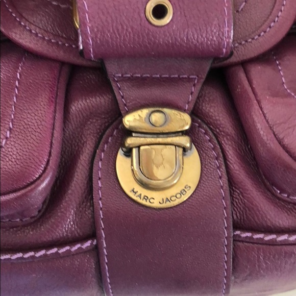 Marc Jacobs | Bags | Marc Jacobs Plum Leather Shoulder Bag | Poshmark